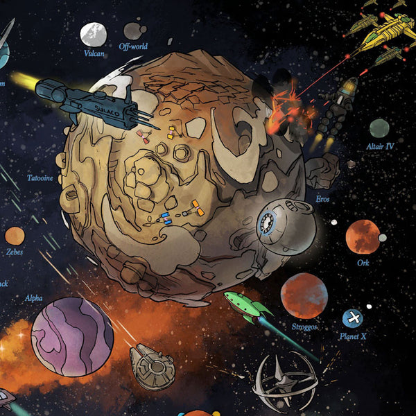 iam8bit | Space Worlds Map by Edison Yan - Default - iam8bit