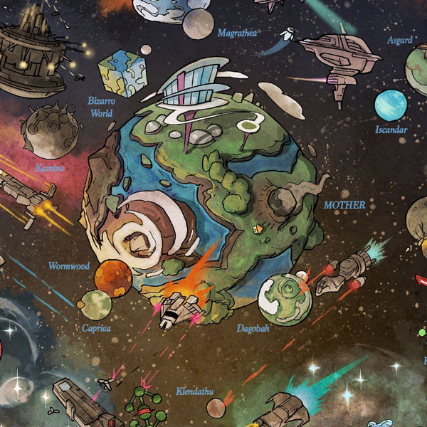 iam8bit | Space Worlds Map by Edison Yan - Default - iam8bit